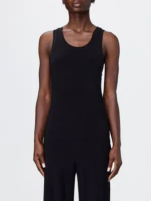 Norma Kamali Racerback Cotton Tank - Black