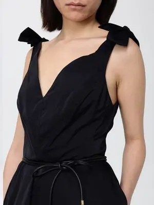 Elisabetta Franchi Midi Dress With Bow Accents