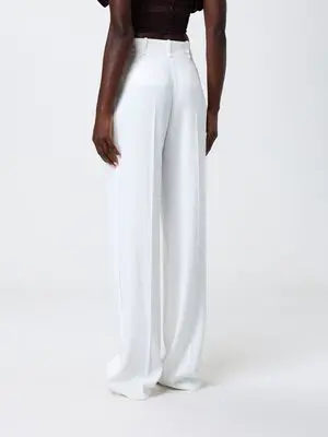 Elisabetta Franchi Tailored Pleated Wide Leg Trousers - Ivory