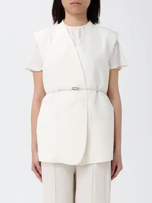 Fabiana Filippi Tailored Linen Blend Vest - Butter