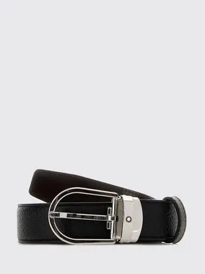 Montblanc Leather Belt With Silver-finish Pin Buckle - Black