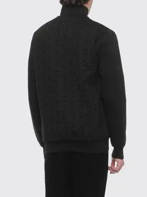 Philipp Plein Monogrammed Zip-up Sweatshirt - Black