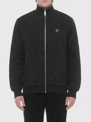 Philipp Plein Monogrammed Zip-up Sweatshirt - Black