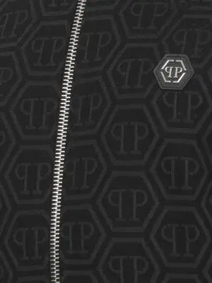Philipp Plein Monogrammed Zip-up Sweatshirt