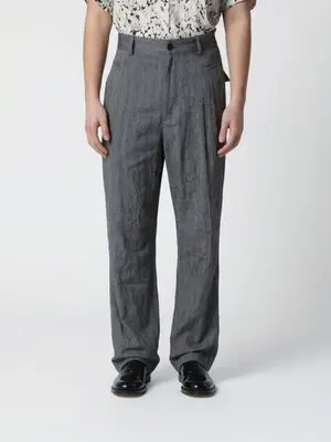 Dries Van Noten Cotton Blend Wide-leg Pants - Black
