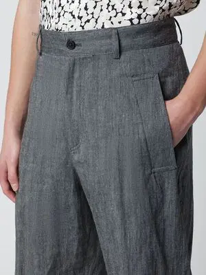 Dries Van Noten Cotton Blend Wide-leg Pants - Black