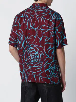 Dries Van Noten Floral Print Viscose Casual Shirt