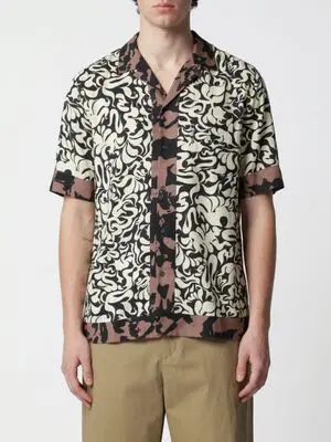 Dries Van Noten Printed Viscose Casual Shirt - Black