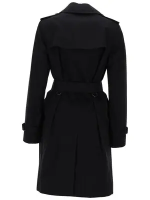 Burberry The Kensington Double-breasted Trench Coat - Black