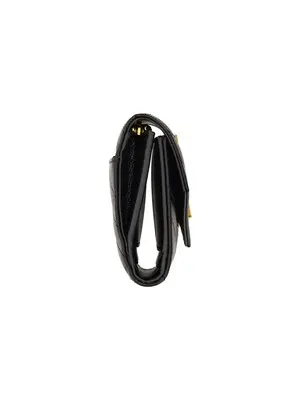 Saint Laurent Portafoglio Tri-fold Compatto "cassandre - Black