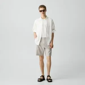 Theory Standard Short In Good Linen - Silver Cloud