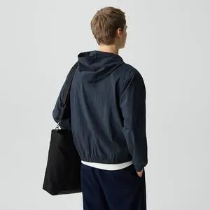 Theory Lightweight Kelso Nylon Hoodie - Light Eclipse
