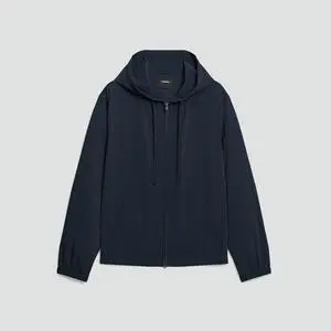 Theory Lightweight Kelso Nylon Hoodie - Light Eclipse
