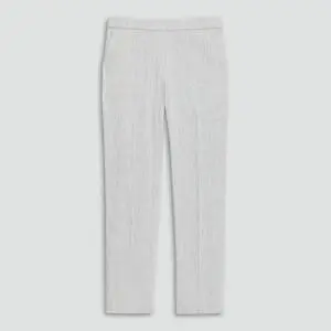 Theory Treeca Pull-on Textured Linen Pant - Black Multi