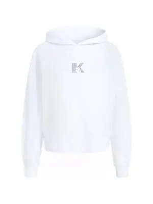 Karl Lagerfeld Logo Hoodie - White