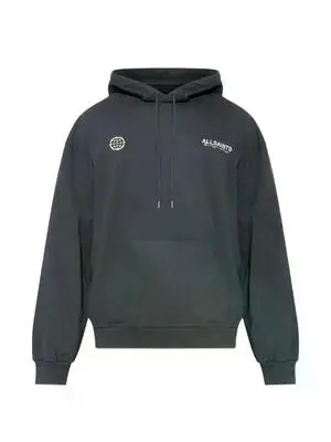ALLSAINTS Globe-print Hoodie - Black