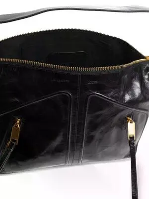 ALLSAINTS Jean Rey Leather Shoulder Bag - Black