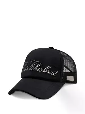 Philipp Plein Baseball Cap With Crystal Embellishments - Black