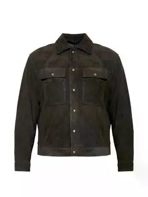 ALLSAINTS Shelton Suede Jacket - Brown
