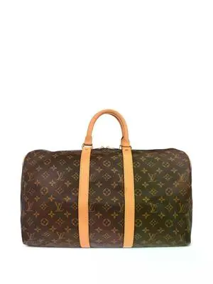 LOUIS VUITTON 2003 Monogram Keepall 45 Duffle Bag - Brown