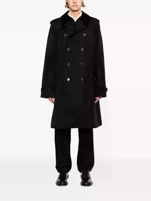 Junya Watanabe Back-vent Double-breasted Coat - Black