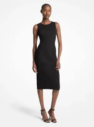 Michael Kors Double-faced Stretch Wool Crepe Sheath Dress
