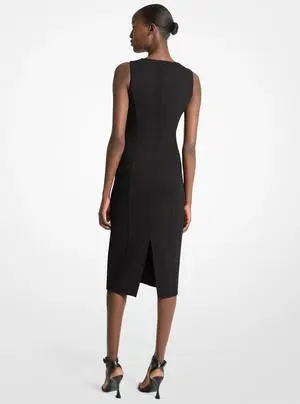 Michael Kors Double-faced Stretch Wool Crepe Sheath Dress