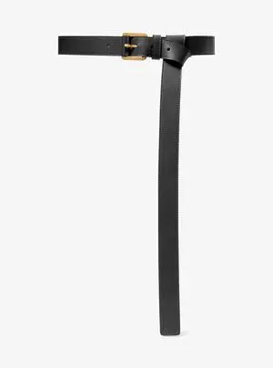 Michael Kors Jodi Leather Trouser Belt - Black