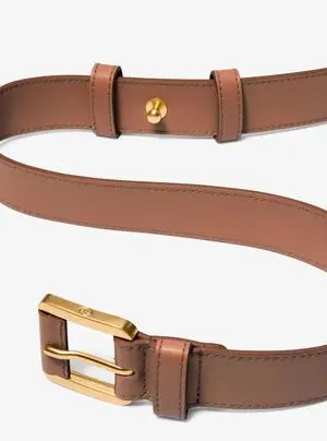 Michael Kors Kaitlin Leather Trouser Belt - Brown