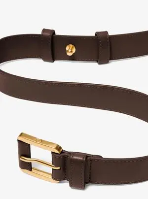 Michael Kors Kaitlin Leather Trouser Belt - Brown