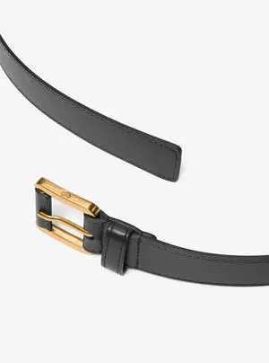 Michael Kors Jodi Leather Waist Belt - Black