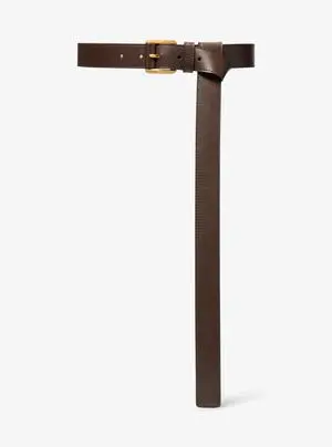 Michael Kors Michael Kors Collection Jodi Leather Waist Belt Brown