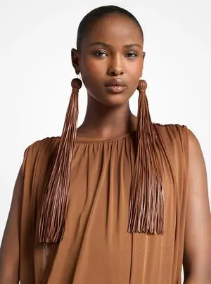 Michael Kors Tassel Earrings - Brown