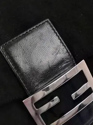 Fendi 2009 Mamma Baguette Buckle Handbag - Black