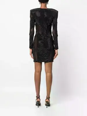 Philipp Plein Padded Crystal-embellished Minidress