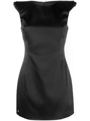 Philipp Plein Iconic Plein Satin-finish Dress - Black