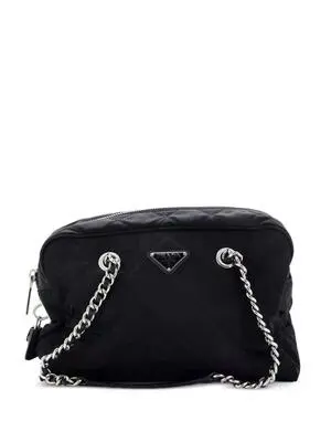 Prada Chain Quilted Tessuto Medium Shoulder Bag