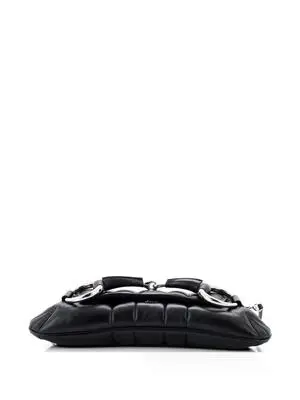 Gucci Horsebit Chain Quilted Leather Shoulder Bag - Black
