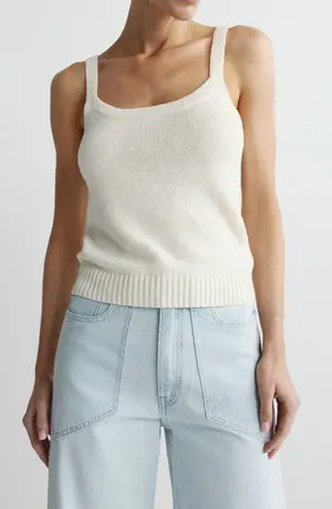 DL1961 July Linen Sweater Tank - Natural