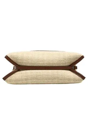 WANDLER Penelope Slouch Raffia Shoulder Bag