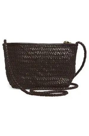 Madewell Signature Woven Leather Crossbody Bag - Coffee Bean