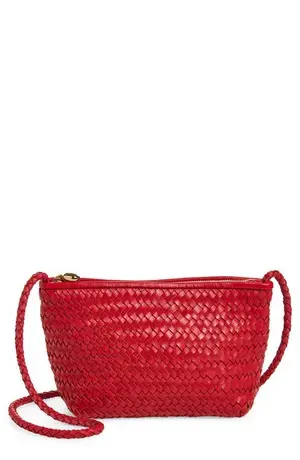 Madewell Signature Woven Leather Crossbody Bag - Scarlet