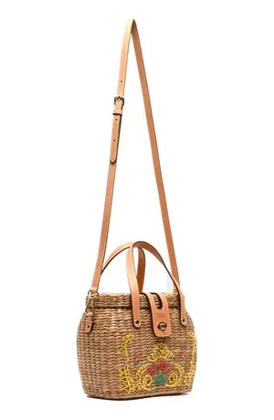 FRANCES VALENTINE Harriet Wicker Top Handle Bag