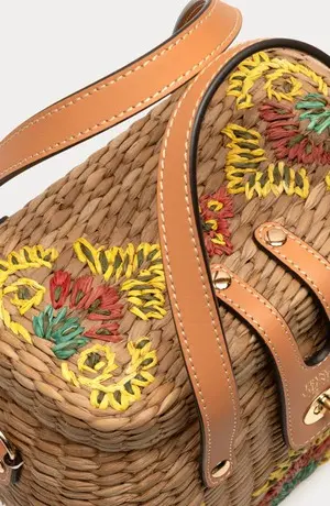 FRANCES VALENTINE Harriet Wicker Top Handle Bag