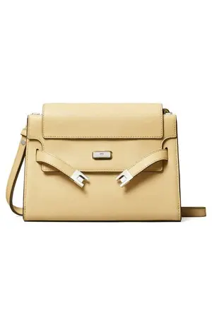 Tory Burch Lee Radziwill Leather Shoulder Bag - Praline