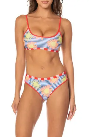 MAAJI Awake In Light Lane Reversible Bikini Top - Open Blue