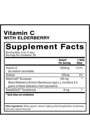 QUICKSILVER SCIENTIFIC Liposomal Vitamin C And Elderberry Liquid Supplement