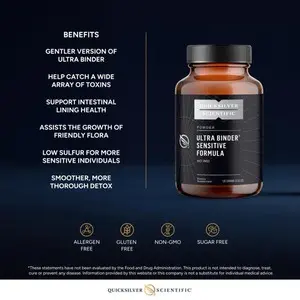 QUICKSILVER SCIENTIFIC Ultra Binder Sensitive Formula Gentle Gut Detox Powder