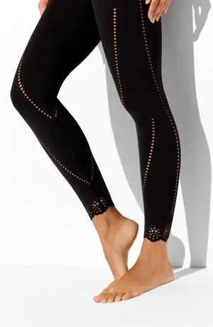 Spiritual Gangster Petal Lotus 7/8 Leggings - Black