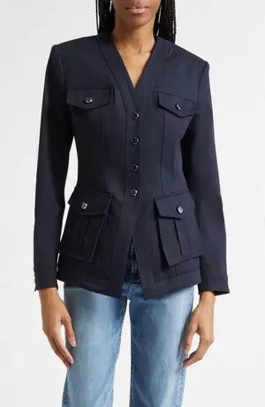 Veronica Beard Pendle Dickey Linen Jacket